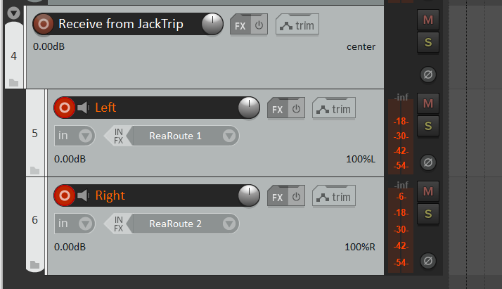 Windows - Connecting Reaper to JackTrip using ReaRoute