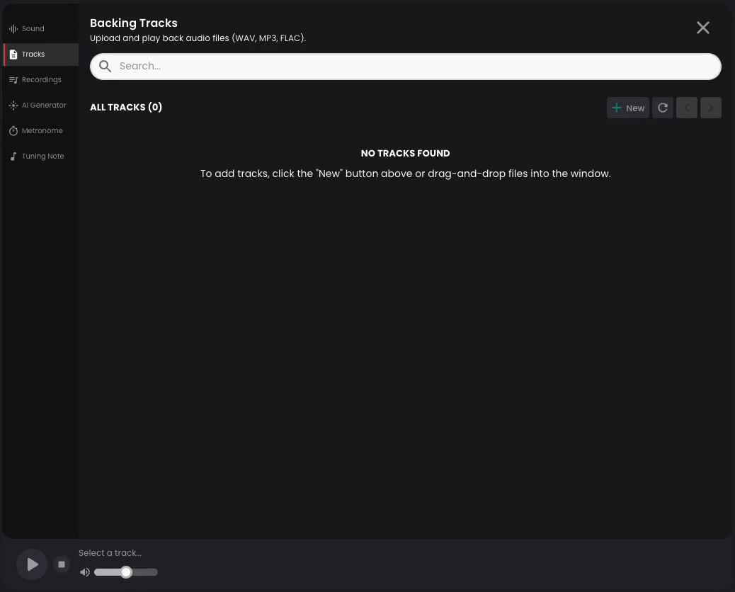 Live Backing Tracks in JackTrip